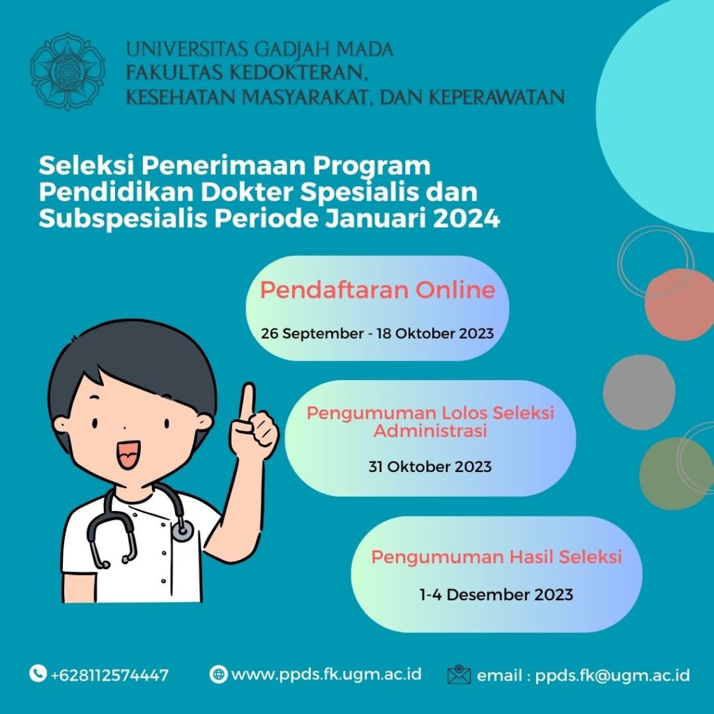 Seleksi Penerimaan Dokter Spesialis dan Subspesialis Periode Januari 2024 – Kardiologi FKKMK UGM