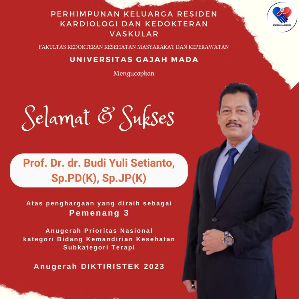 Prof. Budi Yuli Setianto Raih Penghargaan di Anugerah Diktiristek 2023 – Kardiologi FKKMK UGM
